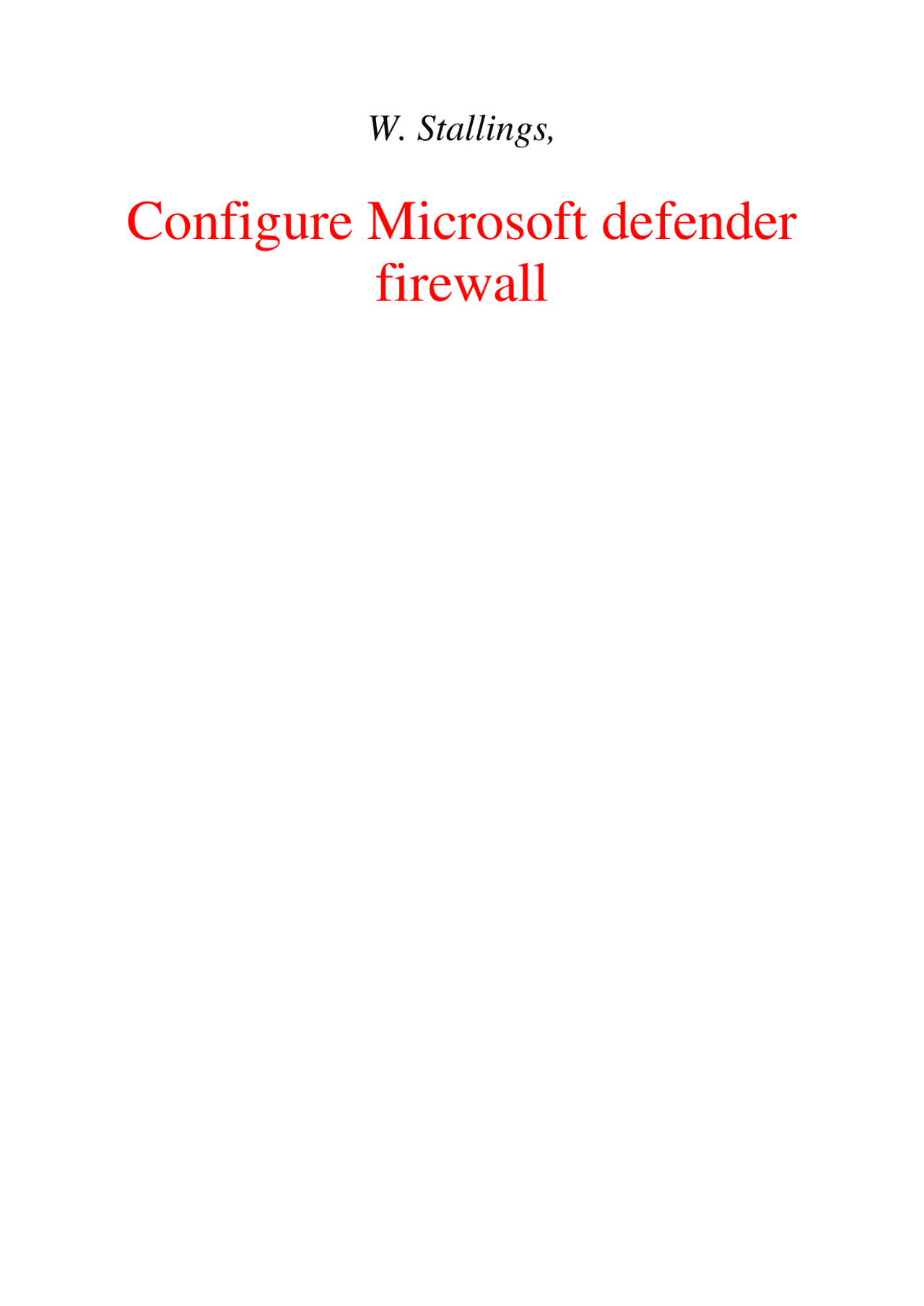 Configure Microsoft defender firewall | Summaries Computer Science ...