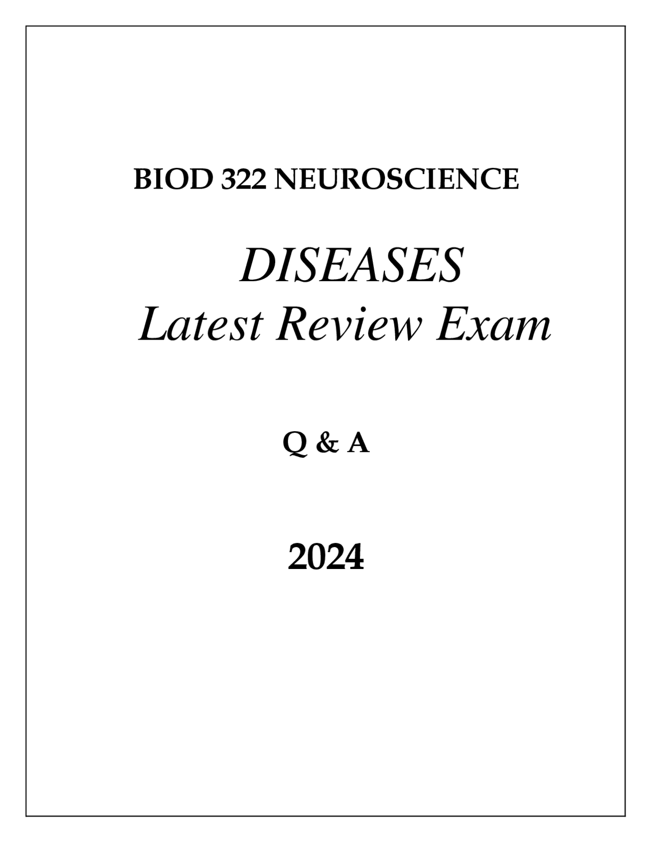 Neurological Disorders: Identification and Characteristics | Exams ...