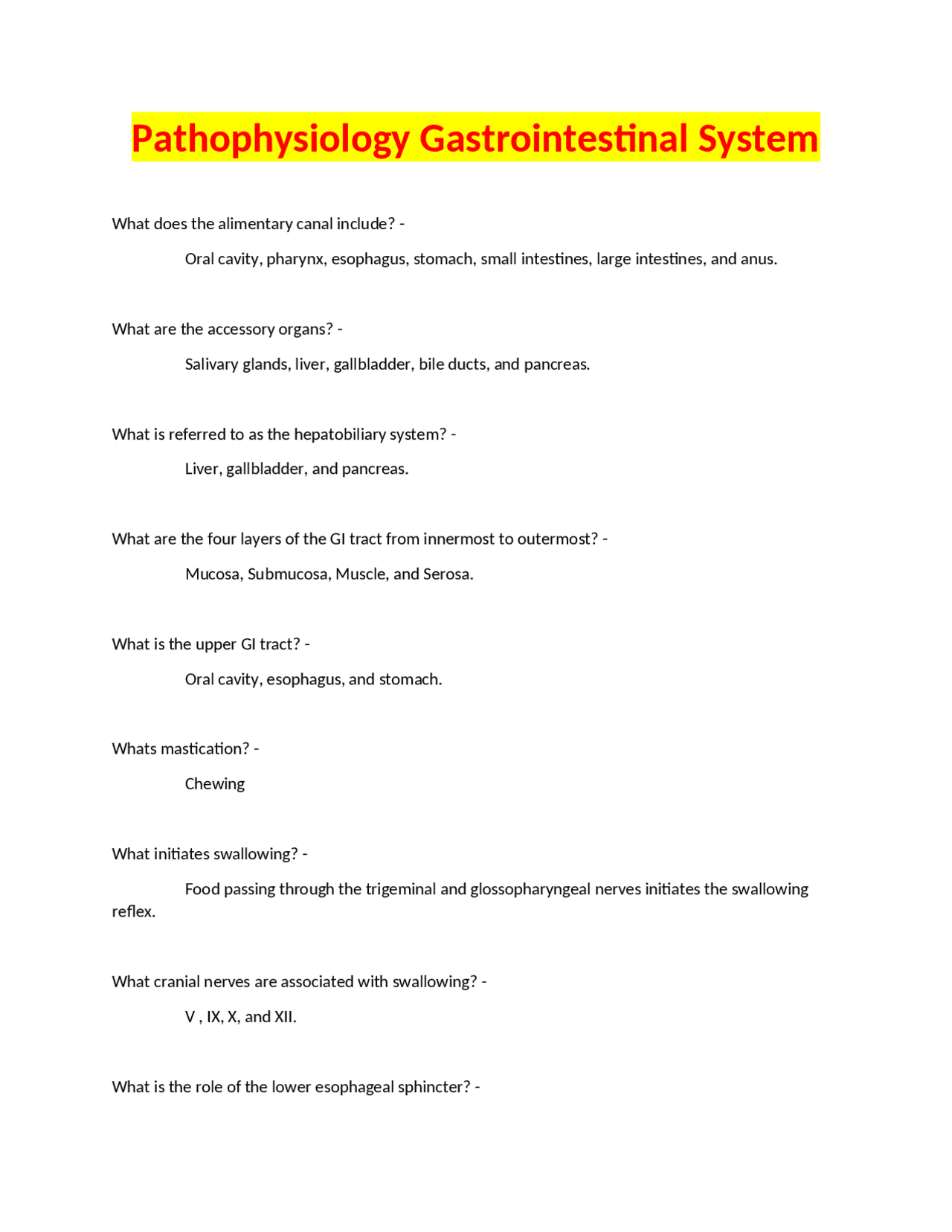 Gastrointestinal System Pathophysiology: Digestive Disorders & Related ...