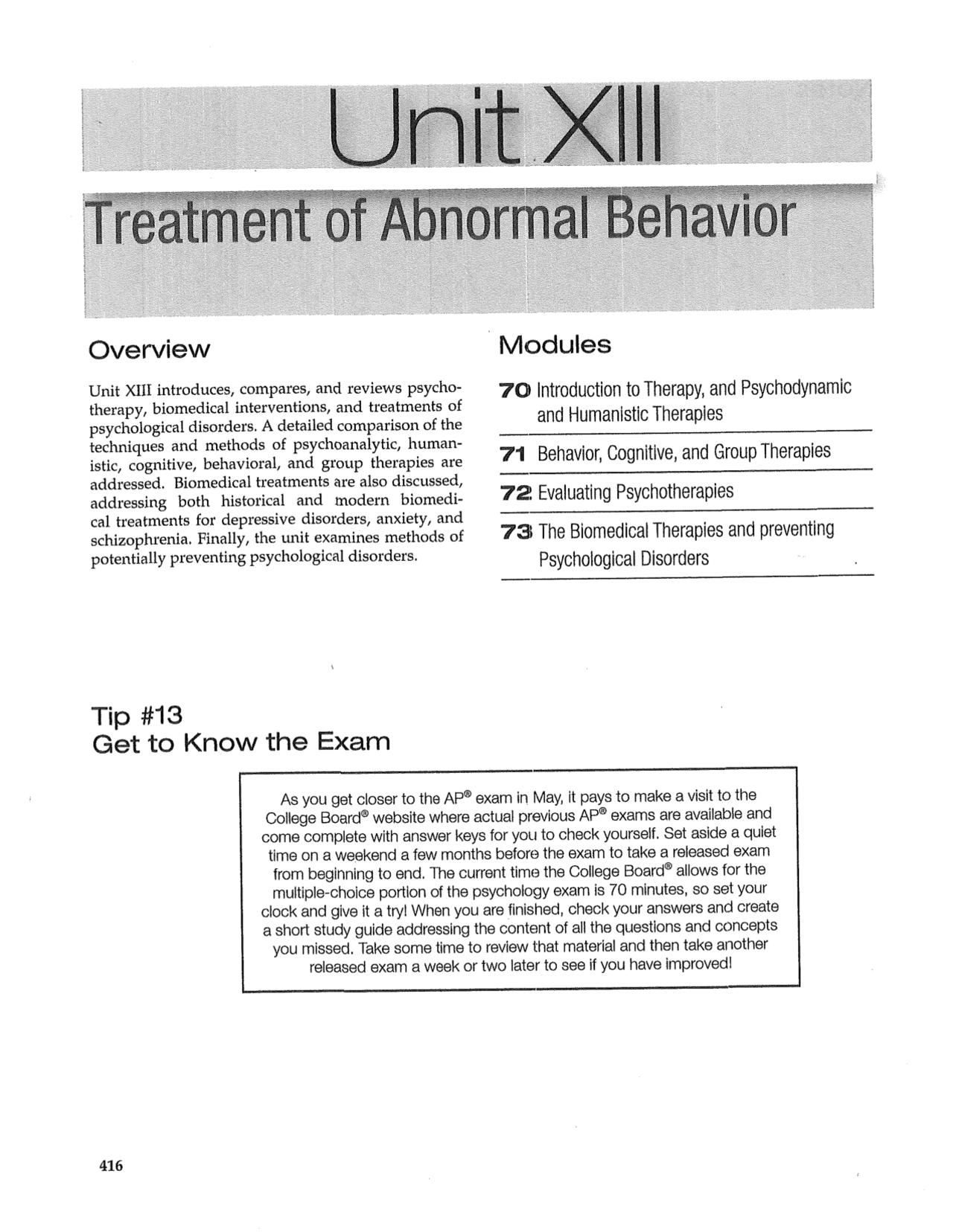 Study Guide on Treatment of Abnormal Behavior | Study Guides, Projects ...