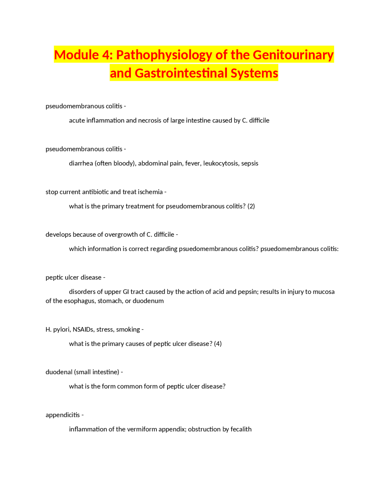 Understanding Digestive Disorders: Pathophysiology of GI & GU Systems | Exams Pathophysiology ...