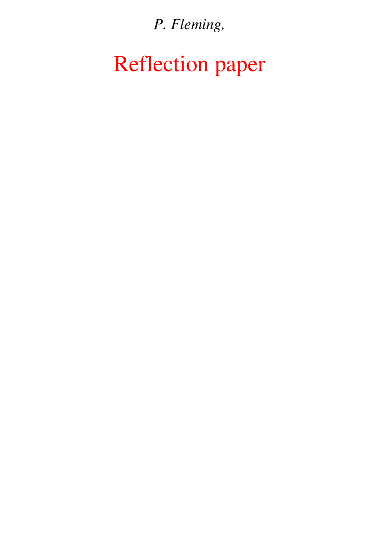 Reflection Paper on Negotiating the Loan of Pandas: Role, Preparation ...