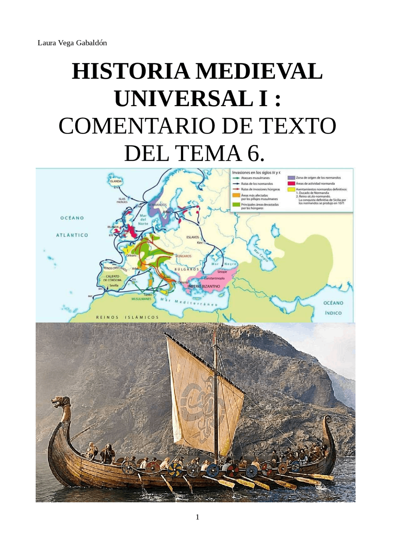 comentario de texto del tema 6 de Historia Medieval | Ejercicios de Historia | Docsity