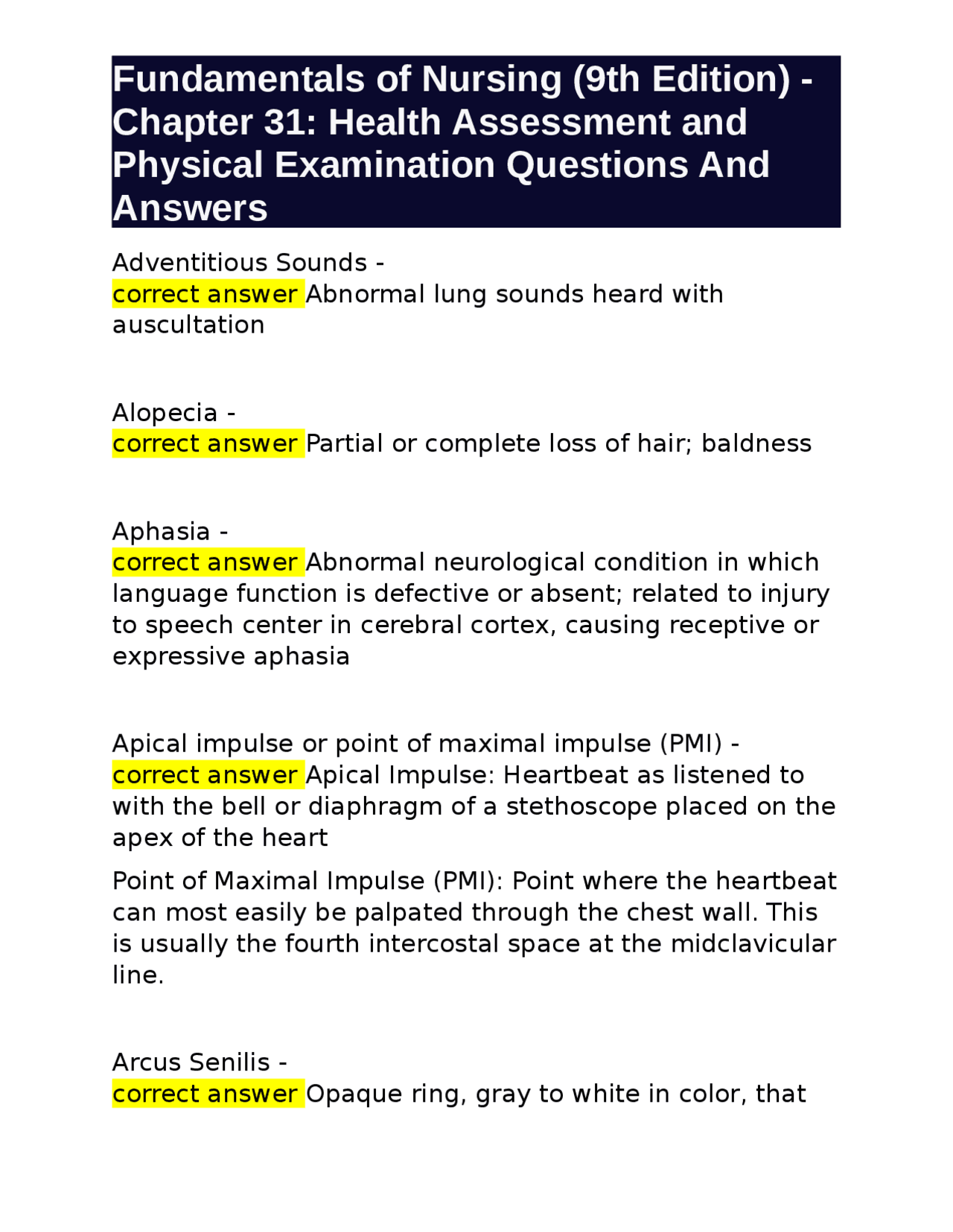 Point Of Maximal Impulse
