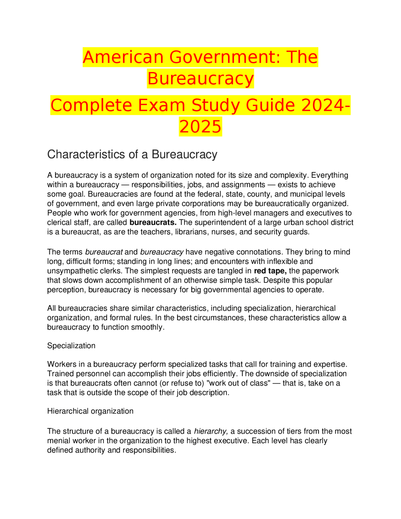 Understanding the Role and Functions of Bureaucracy in Government and ...