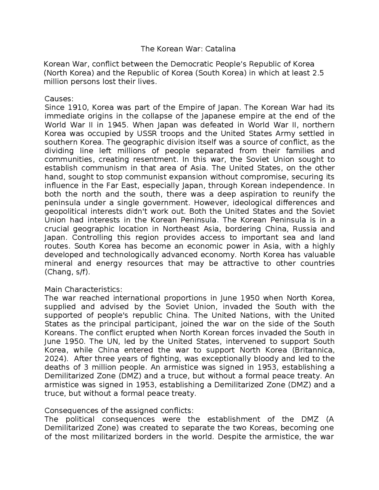 Korean War summary and analysis | Guías, Proyectos, Investigaciones de ...
