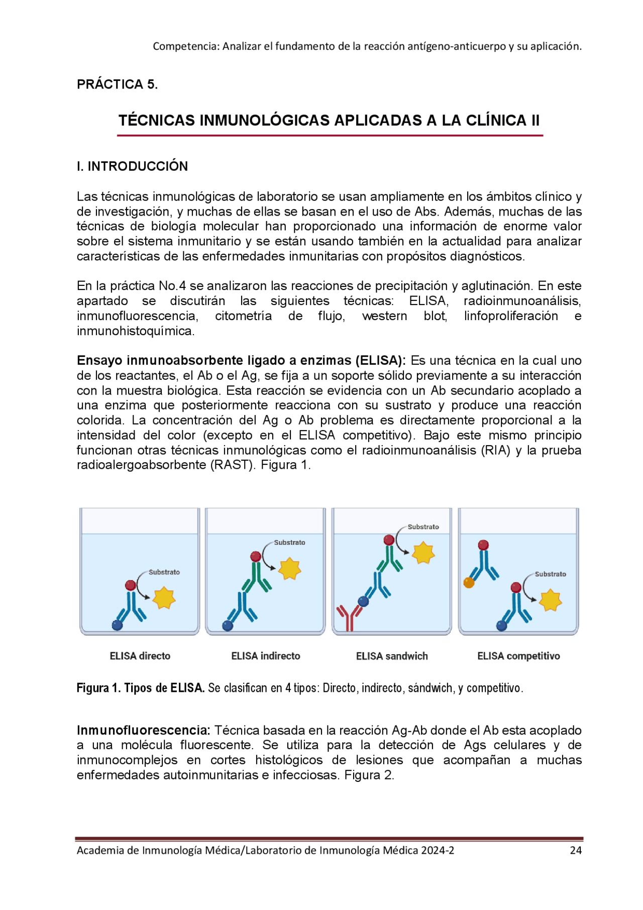 Practica 5, Pruebas inmunologicas | Apuntes de Inmunología | Docsity