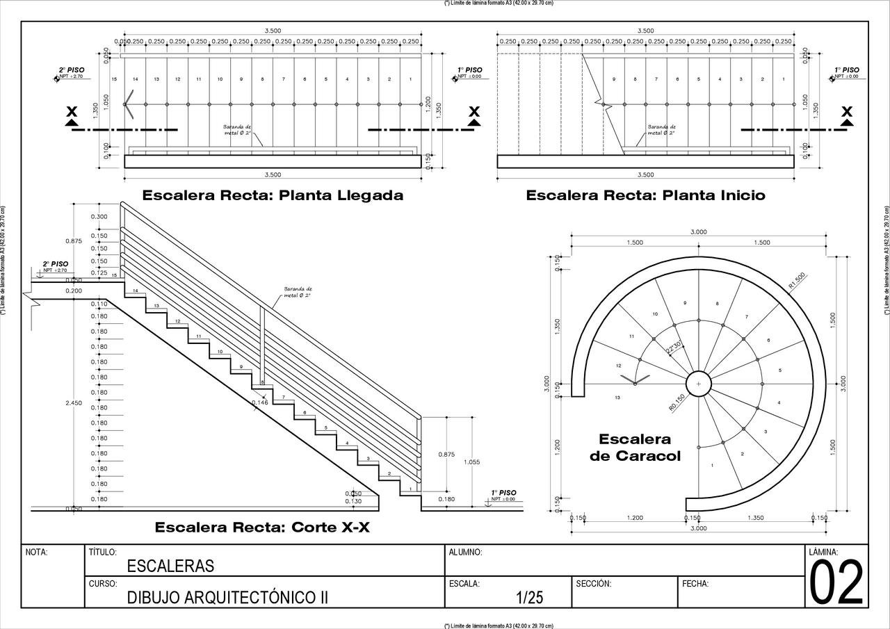 dibujo arquitectónico para guiarse son planos de escaleras y todo tipos ...