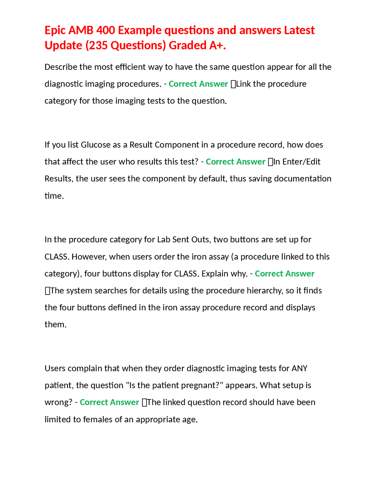 Procedure Setup for OCC: Preference Lists and SmartSets | Exams Science ...