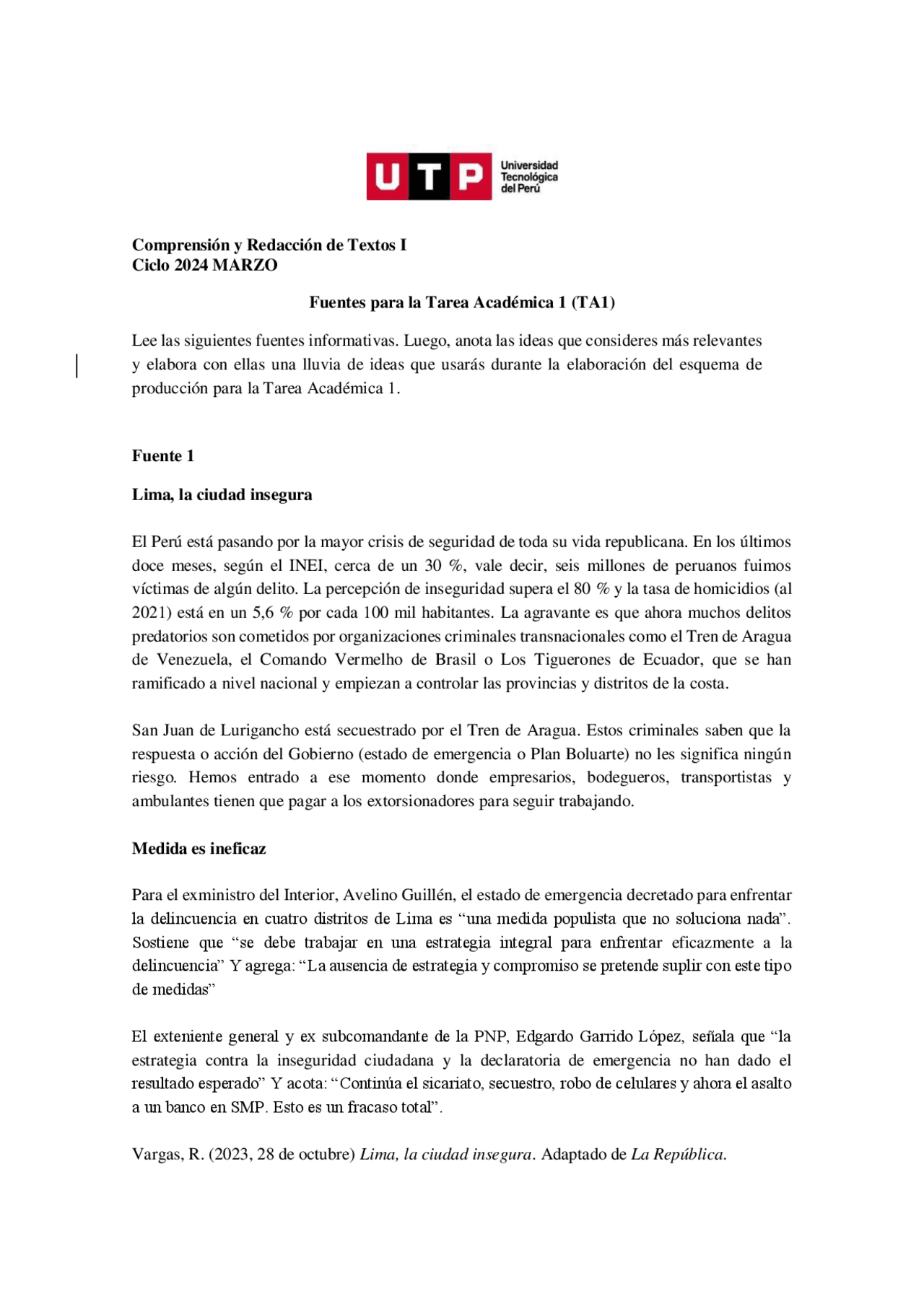 Comprensión y redacción de textos 1- semana 2 - ciclo 1-2024 -carrera - ingenieria civil ...