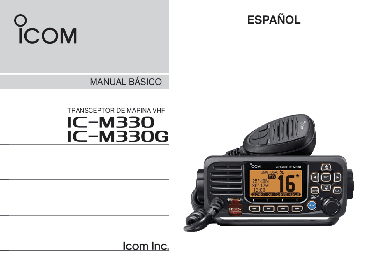 Manual ICOM IC-m330 idioma español | Guías, Proyectos, Investigaciones ...