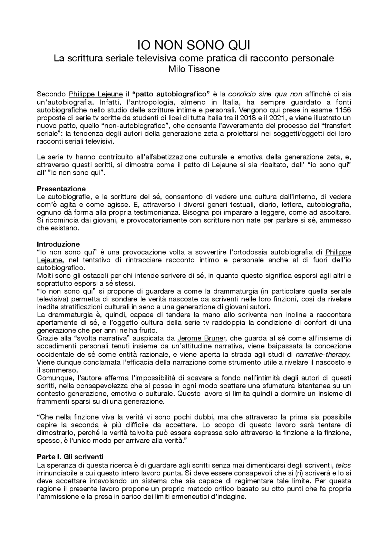 RIASSUNTO LIBRO Milo Tissone completo | Appunti di Antropologia ...