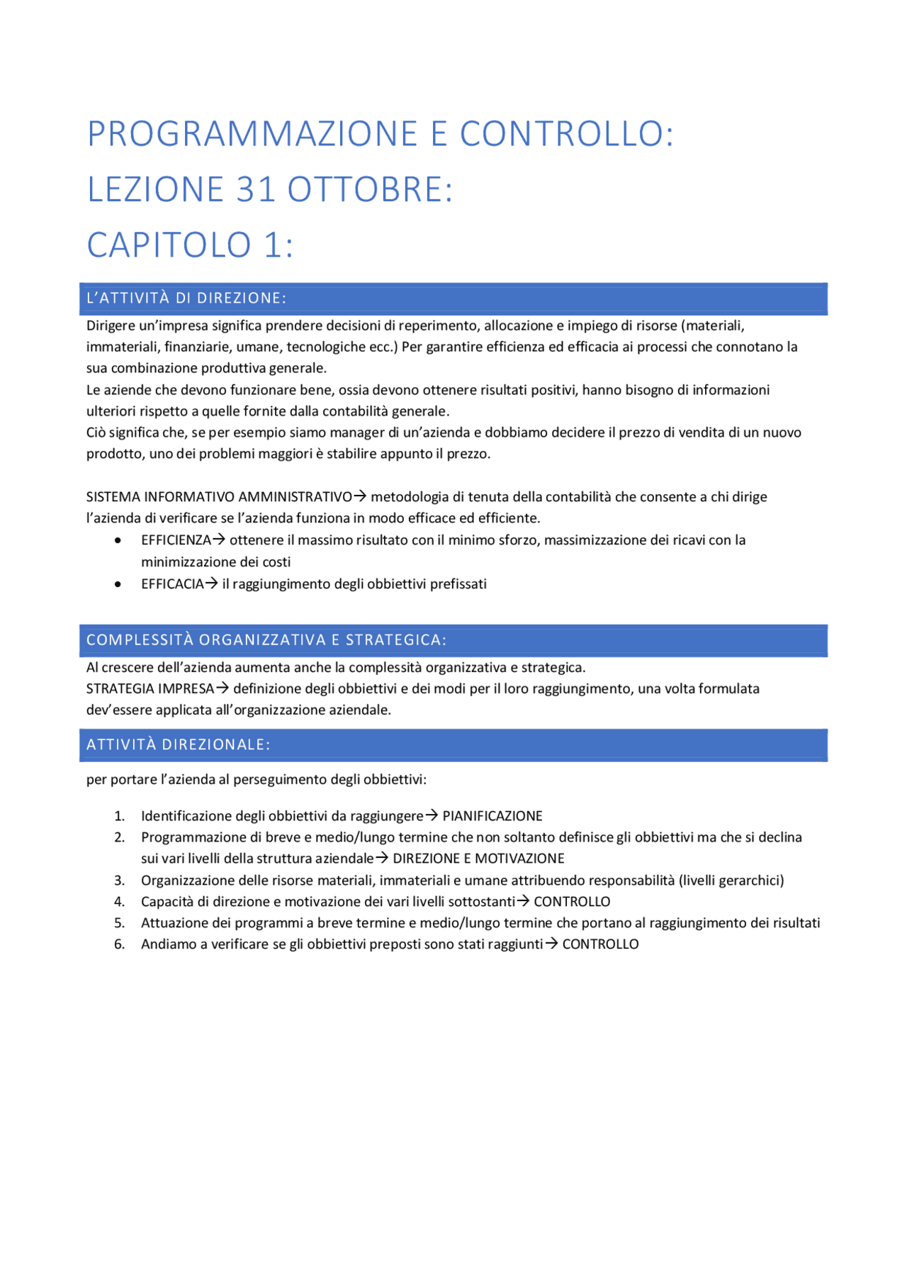 parte 2 esame di programmazione e controllo | Appunti di Controllo avanzato e multivariabile ...