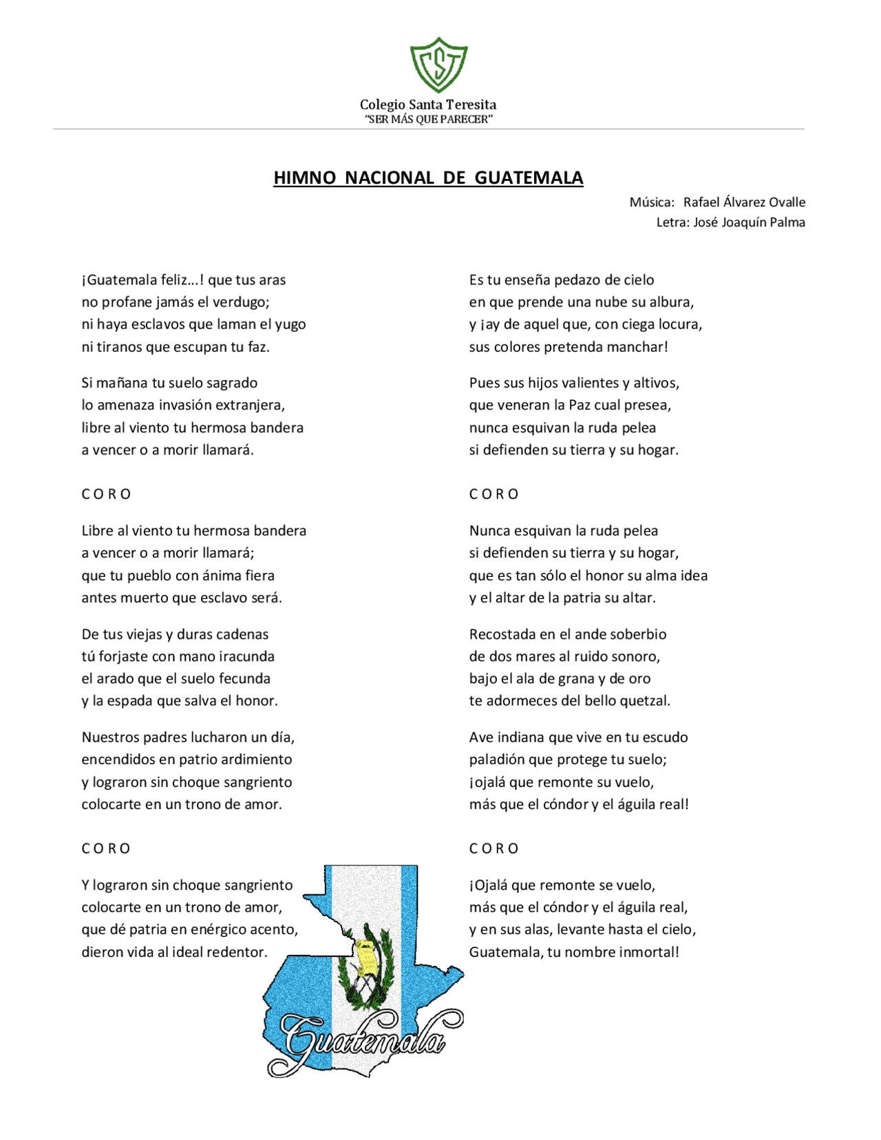 Himno Nacional de Guatemala: Análisis y Significado | Apuntes de ...