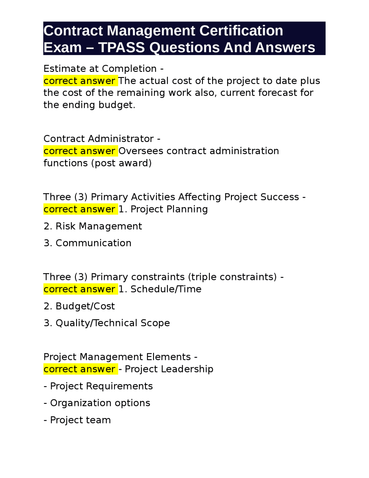 Contract Management: Roles, Processes, and Best Practices | Exams ...
