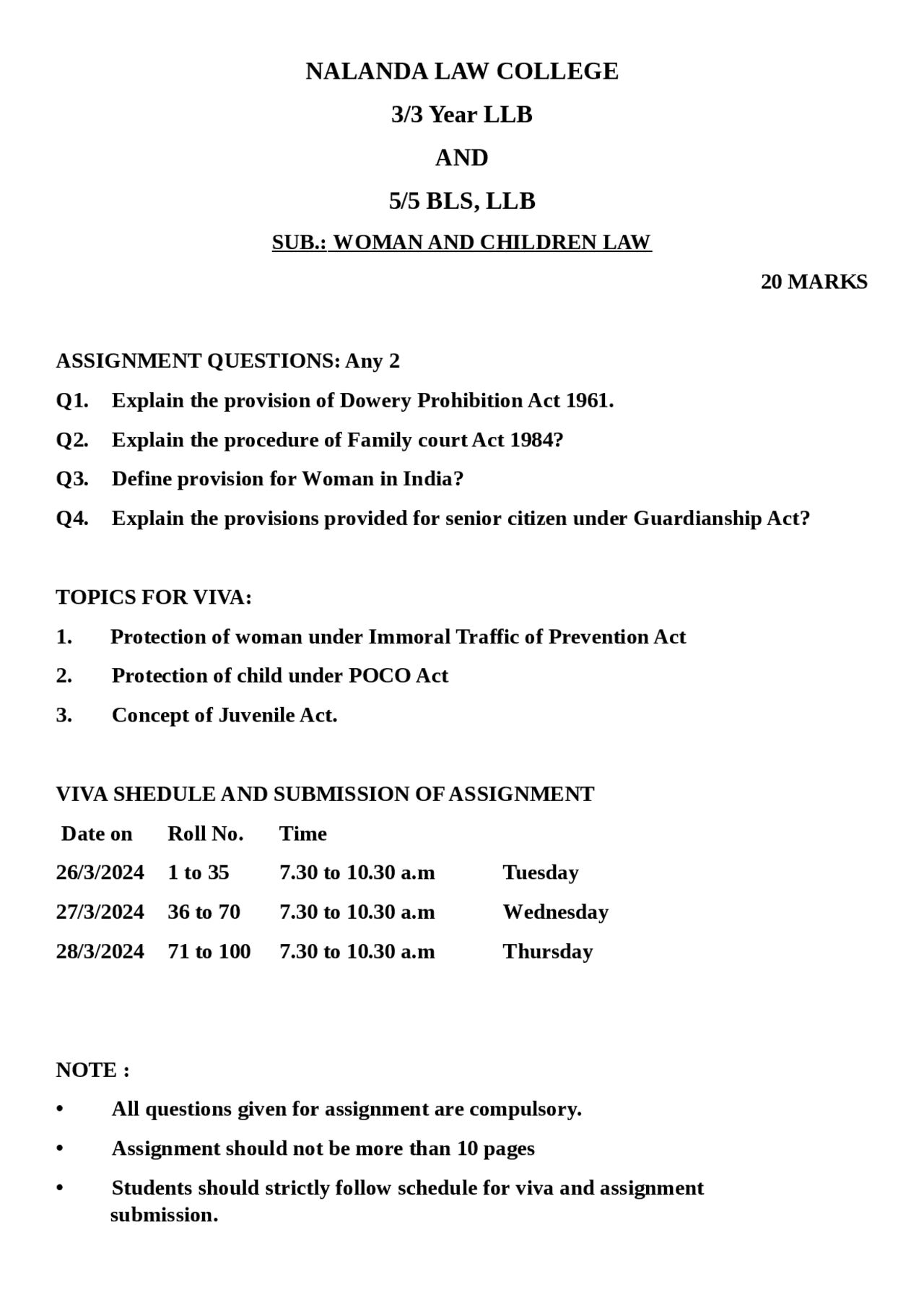 assignment_women_child | Assignments International Women's Voices | Docsity