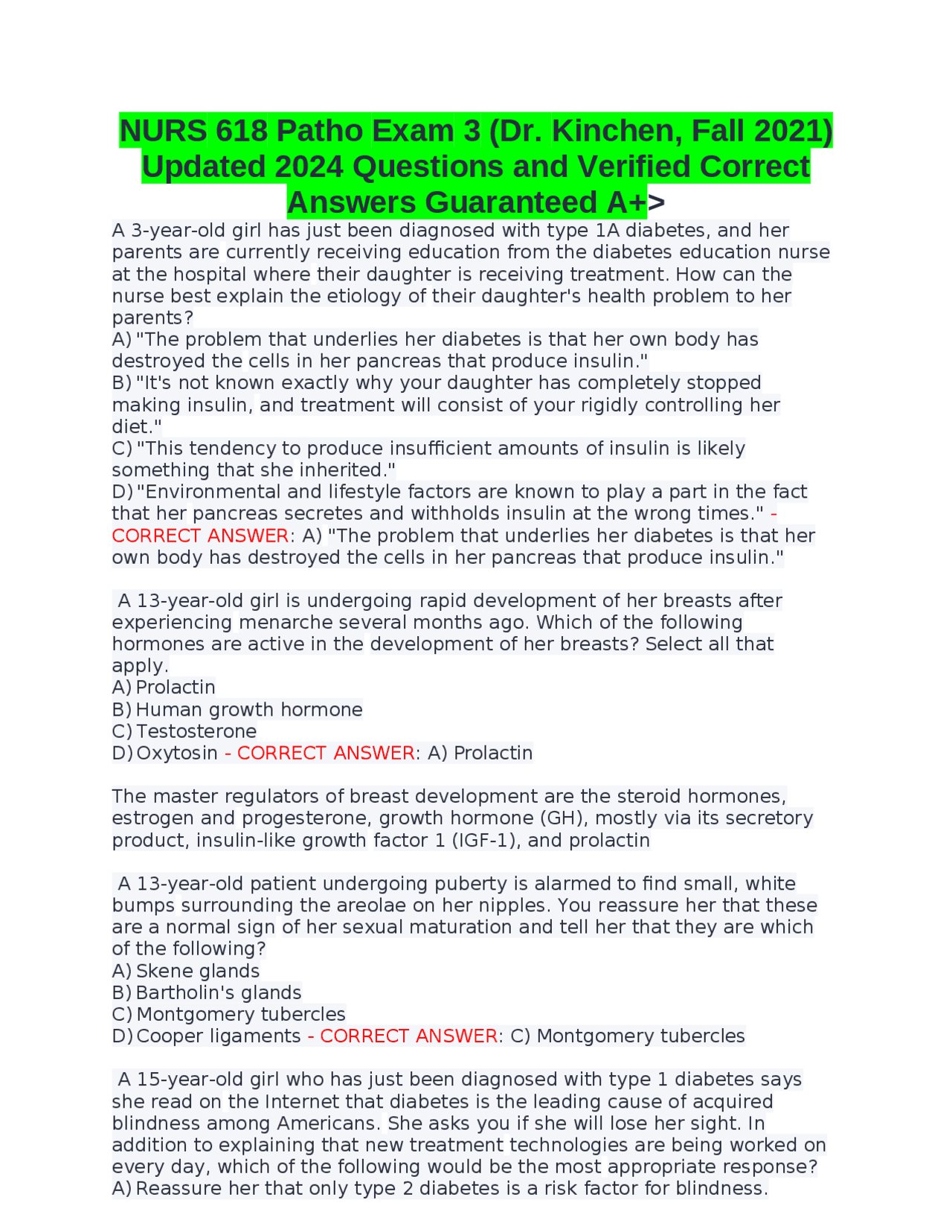 Diagnosis and Treatment of Various Health Conditions: A Case-Based ...