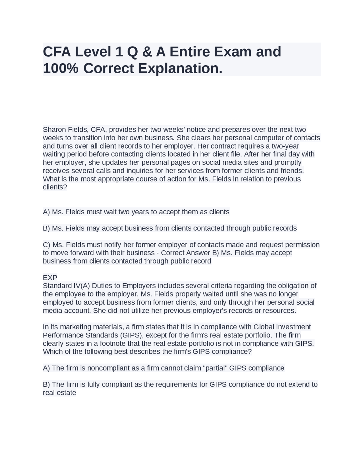 CFA Institute Code of Ethics and Standards of Professional Conduct ...