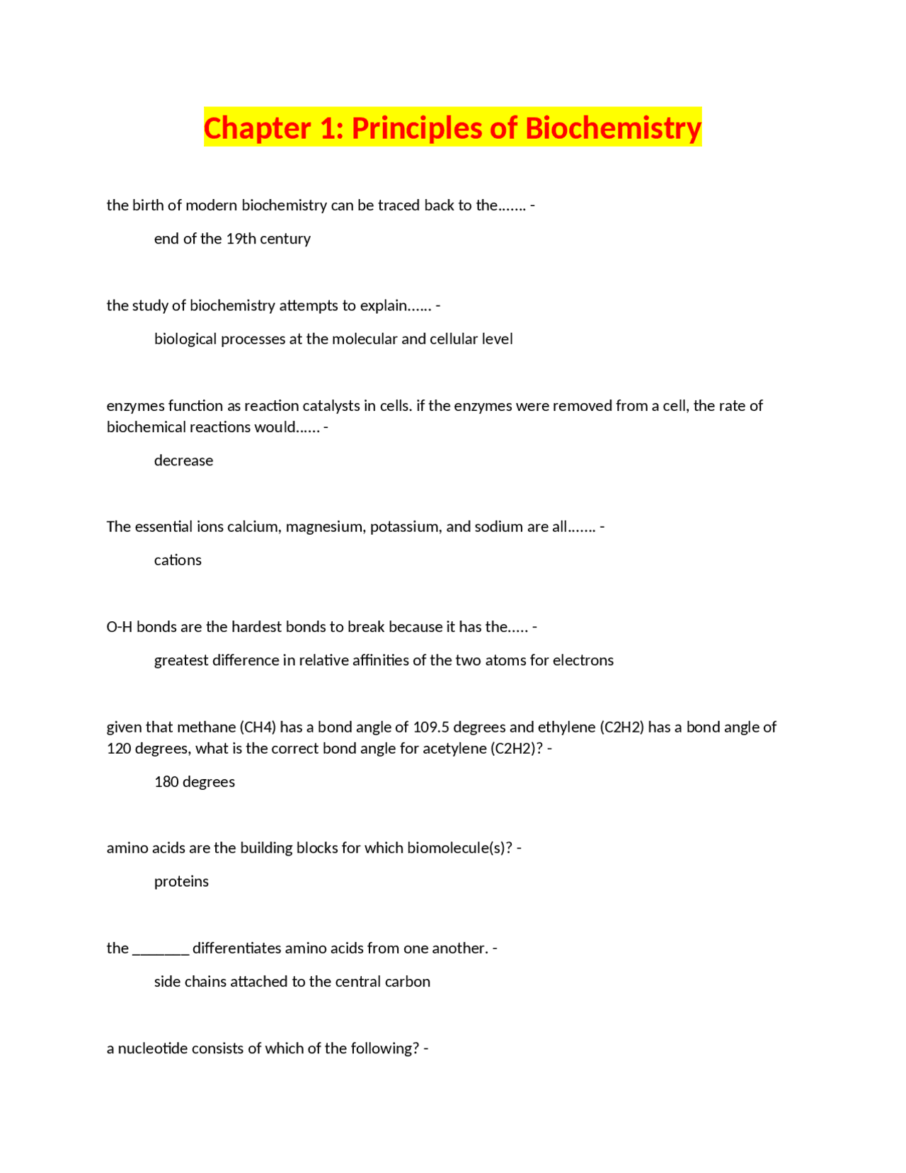 Principles of Biochemistry: Understanding Biological Processes at the ...