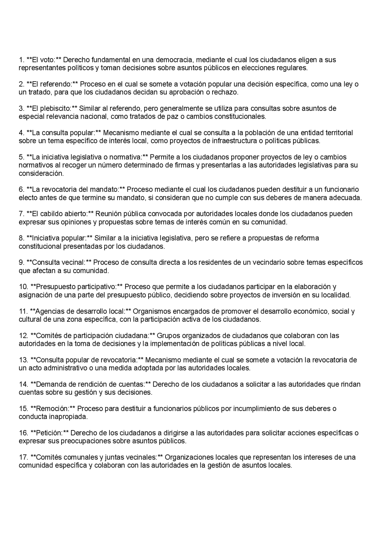 Mecanismos De Participación Ciudadana En La Democracia Apuntes De