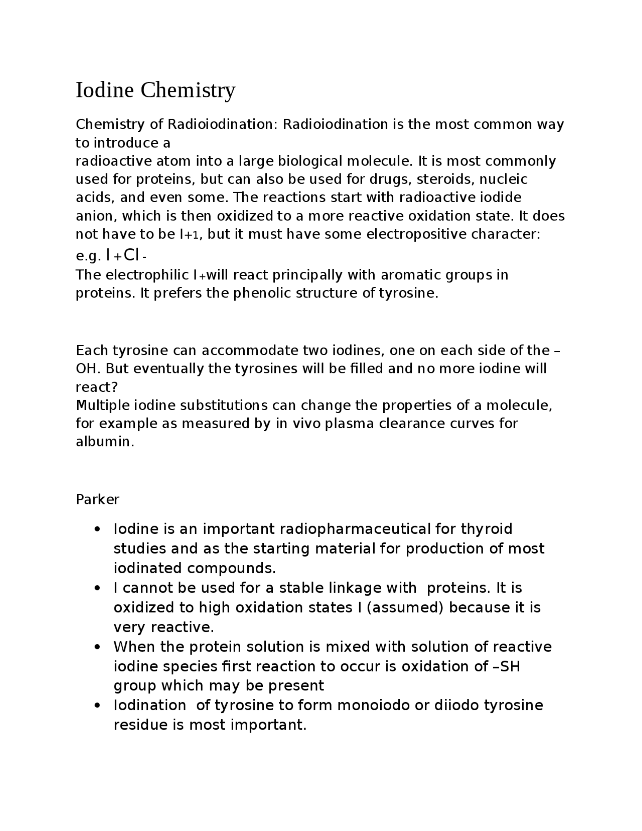 It is about chemistry of iodine related to preparation of ...