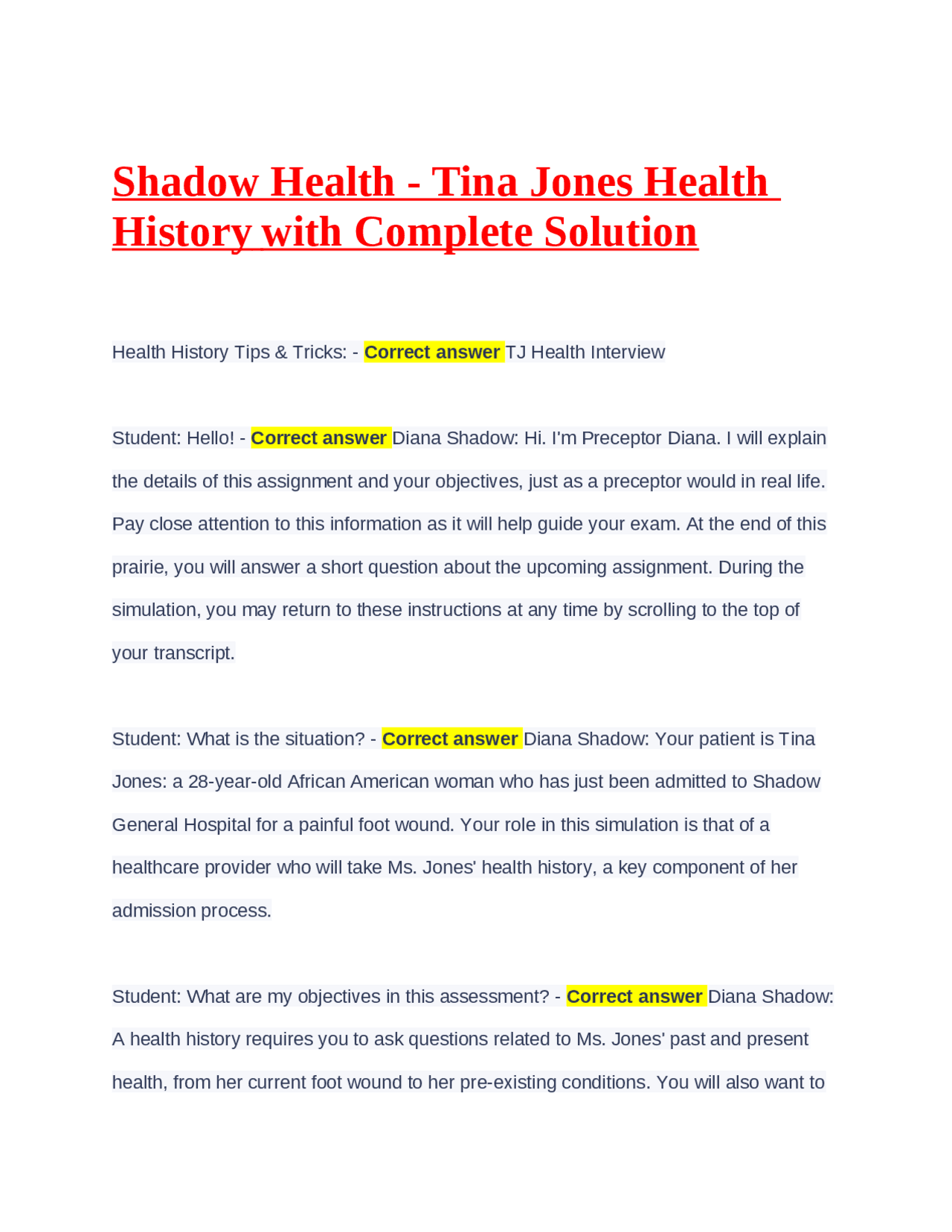 Subjective Data Collection Checklist: Patient Interview Questions and ...