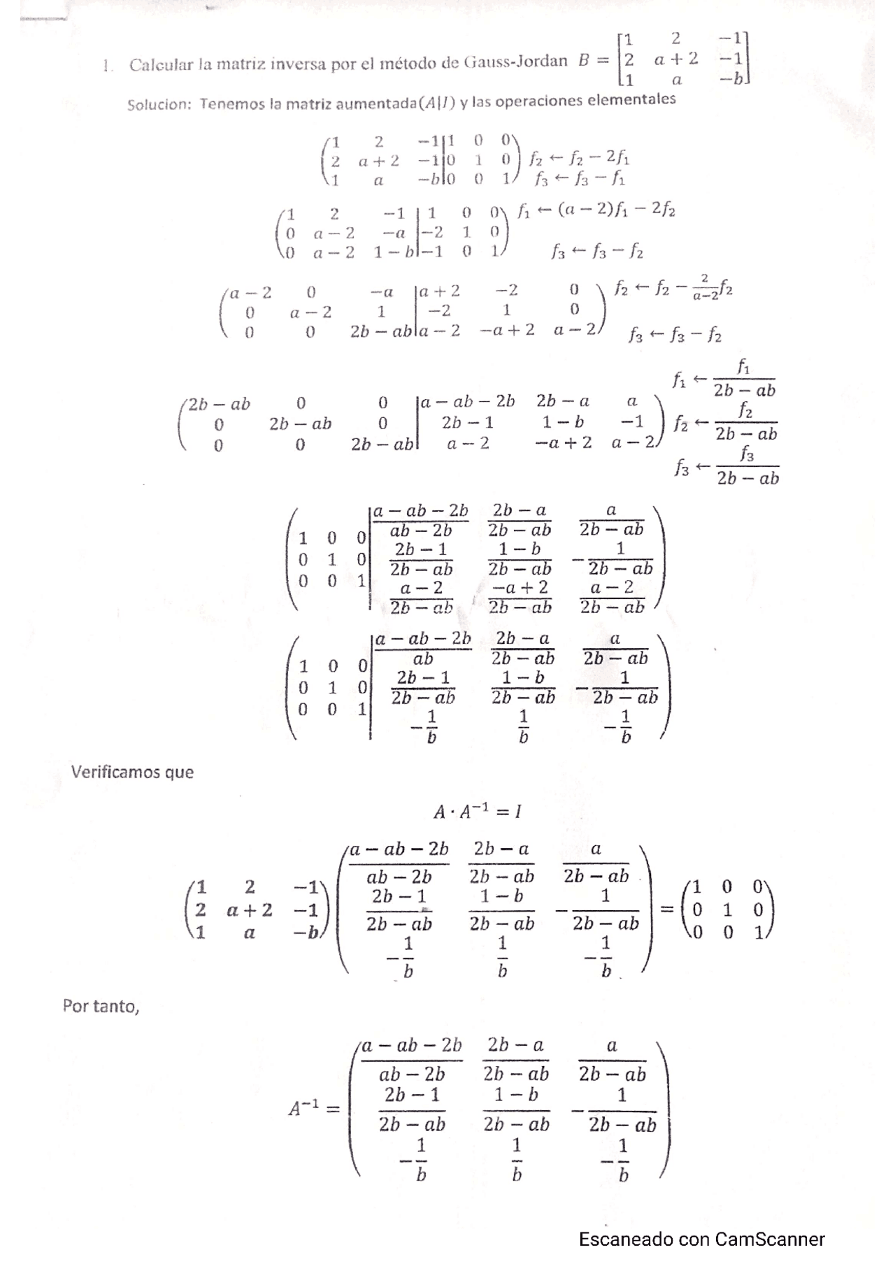 segundo examen de algebra lineal | Exámenes de Ingeniería electrónica ...