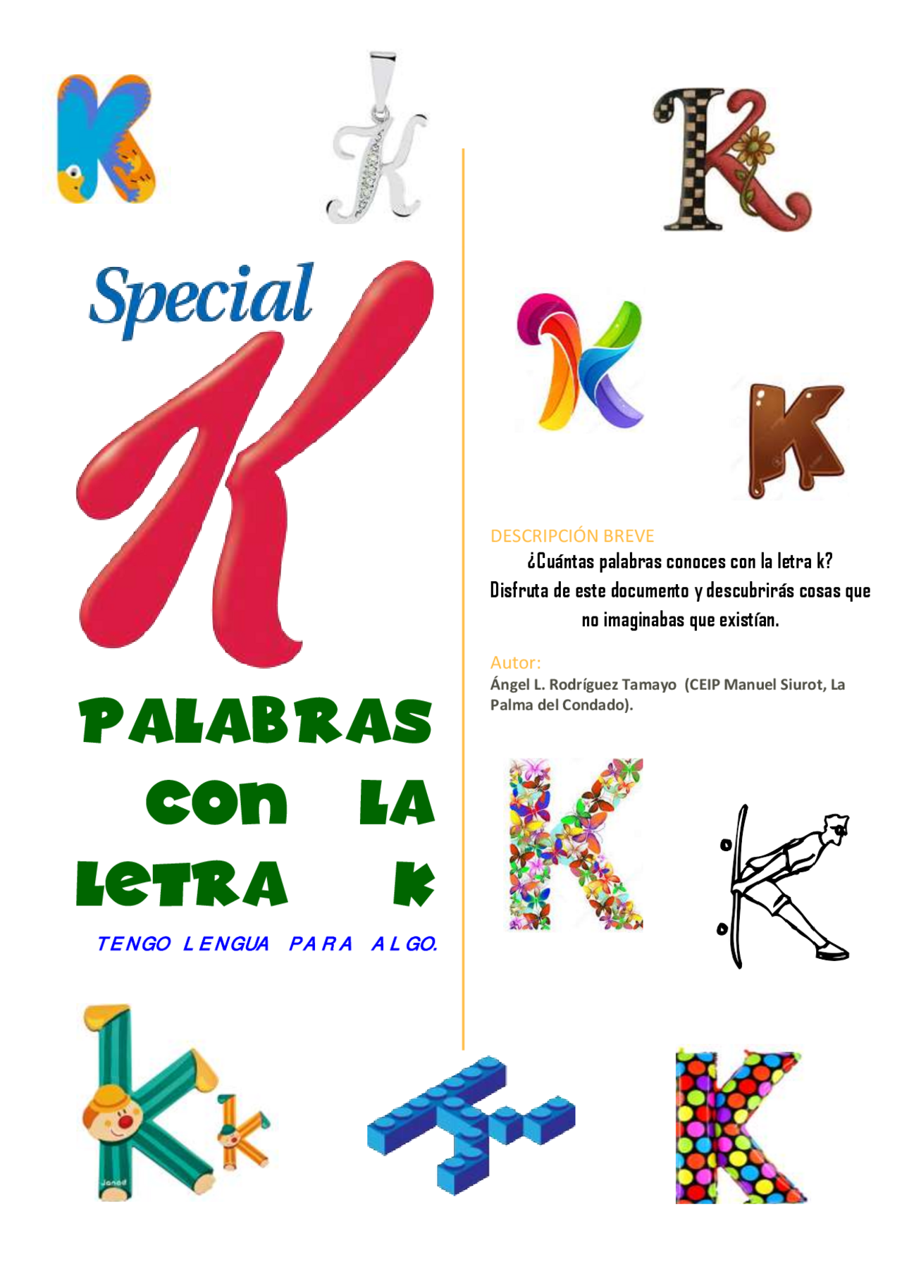 Palabras Con La Letra K