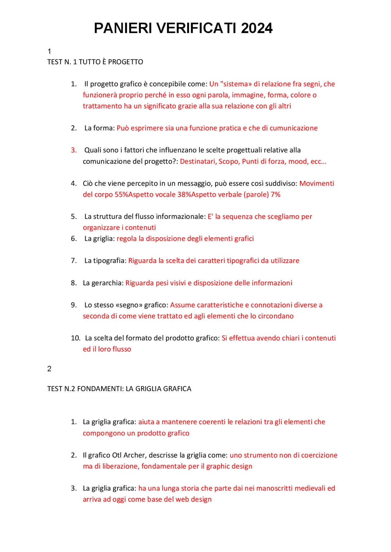 2024 Paniere Completo TECNICHE COMUNICAZIONE E MULTIMEDIALITA' Università Mercatorum AGGIO ...