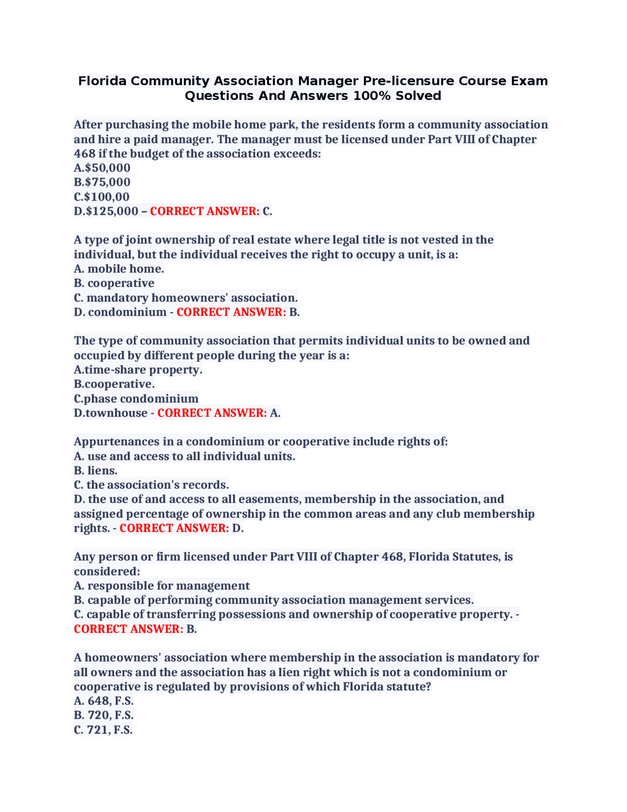 Community Association Governance: Rules and Regulations | Exams Law ...