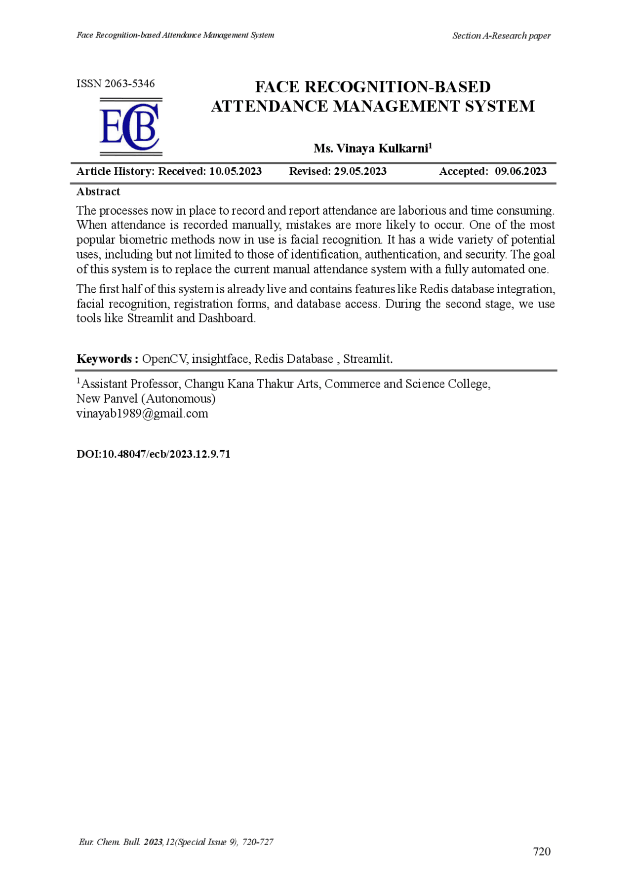 Facial recognition attendance system | Slides Artificial Intelligence ...