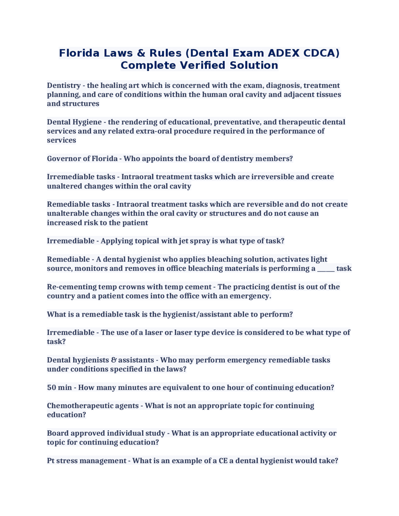 Florida Dental Licensing: CE Requirements, Supervision Levels ...