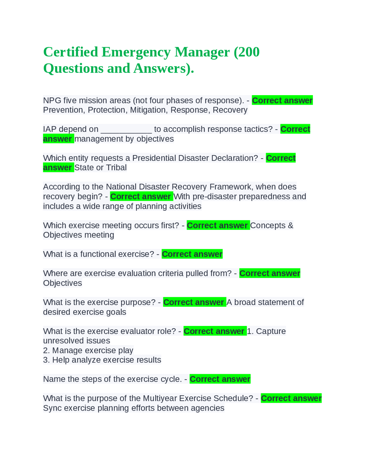 National Mitigation Framework and Preparedness: Key Concepts and ...