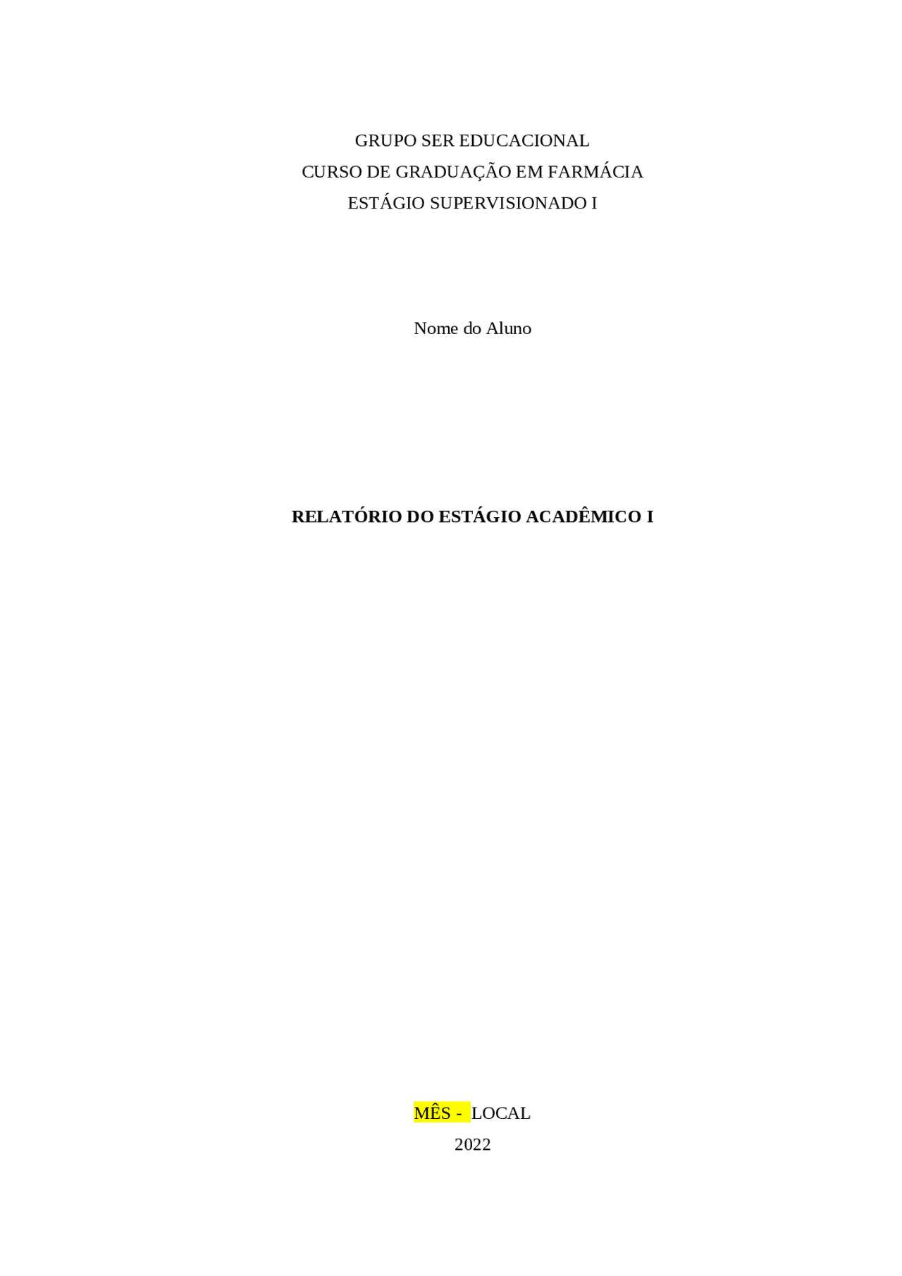 Modelo de relatório de Prática | Esquemas Escrever Relatórios | Docsity