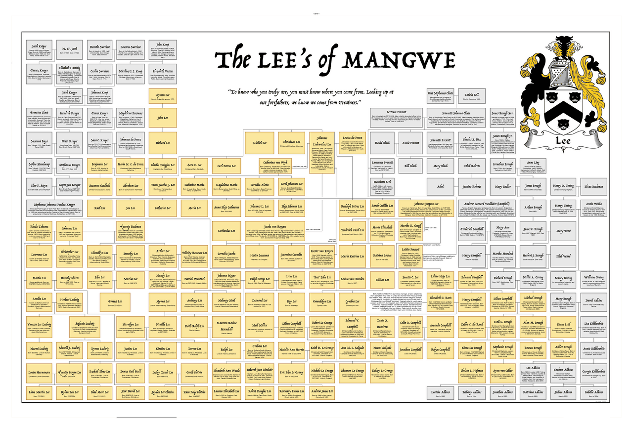 document of lee family tree | Schemes and Mind Maps Historical Research ...
