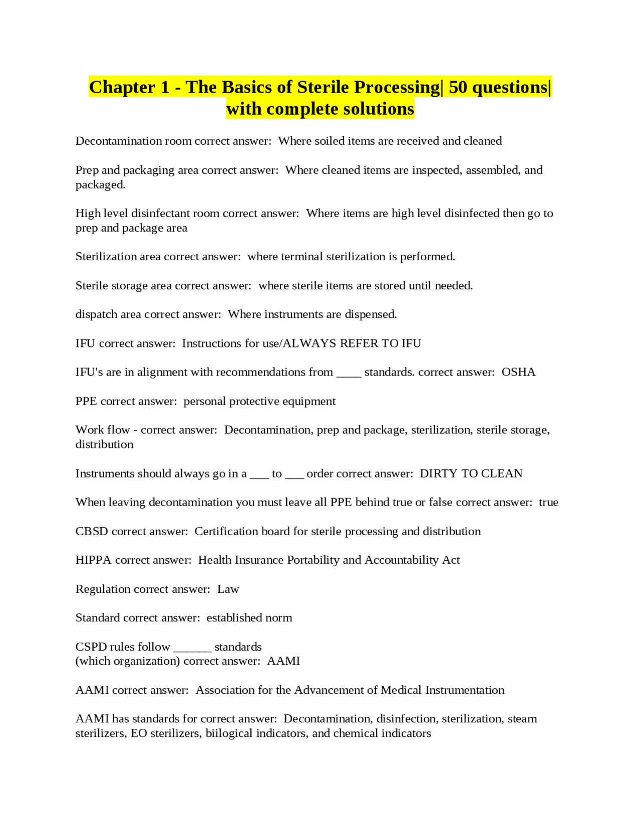Sterile Processing: A Guide to Decontamination, Disinfection, and ...
