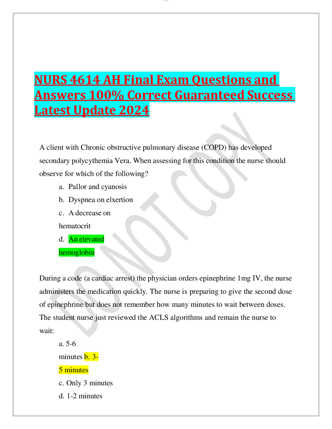Nursing Assessment: Signs and Symptoms of Various Health Conditions ...