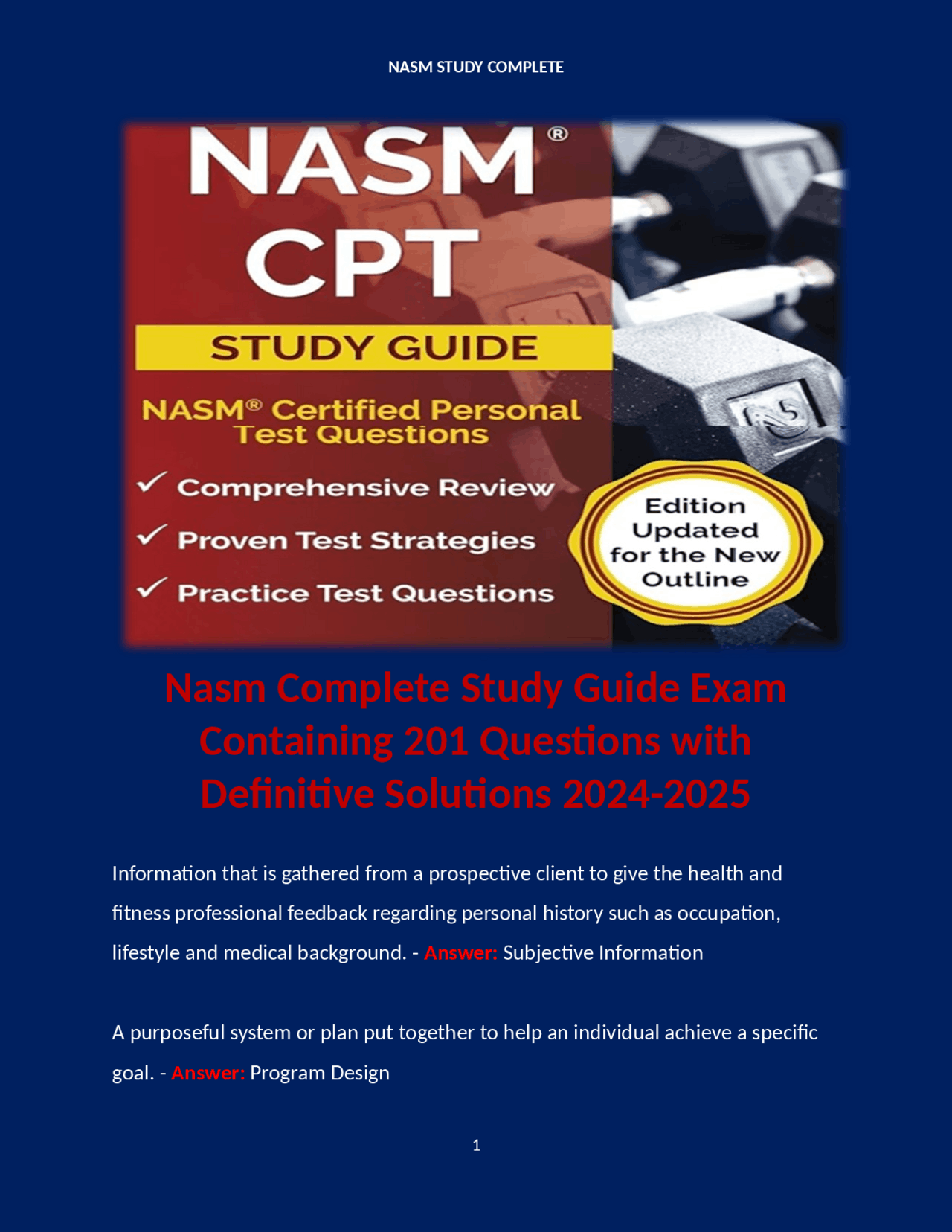 NASM Study Notes: Anatomy and Physiology for Fitness Professionals ...