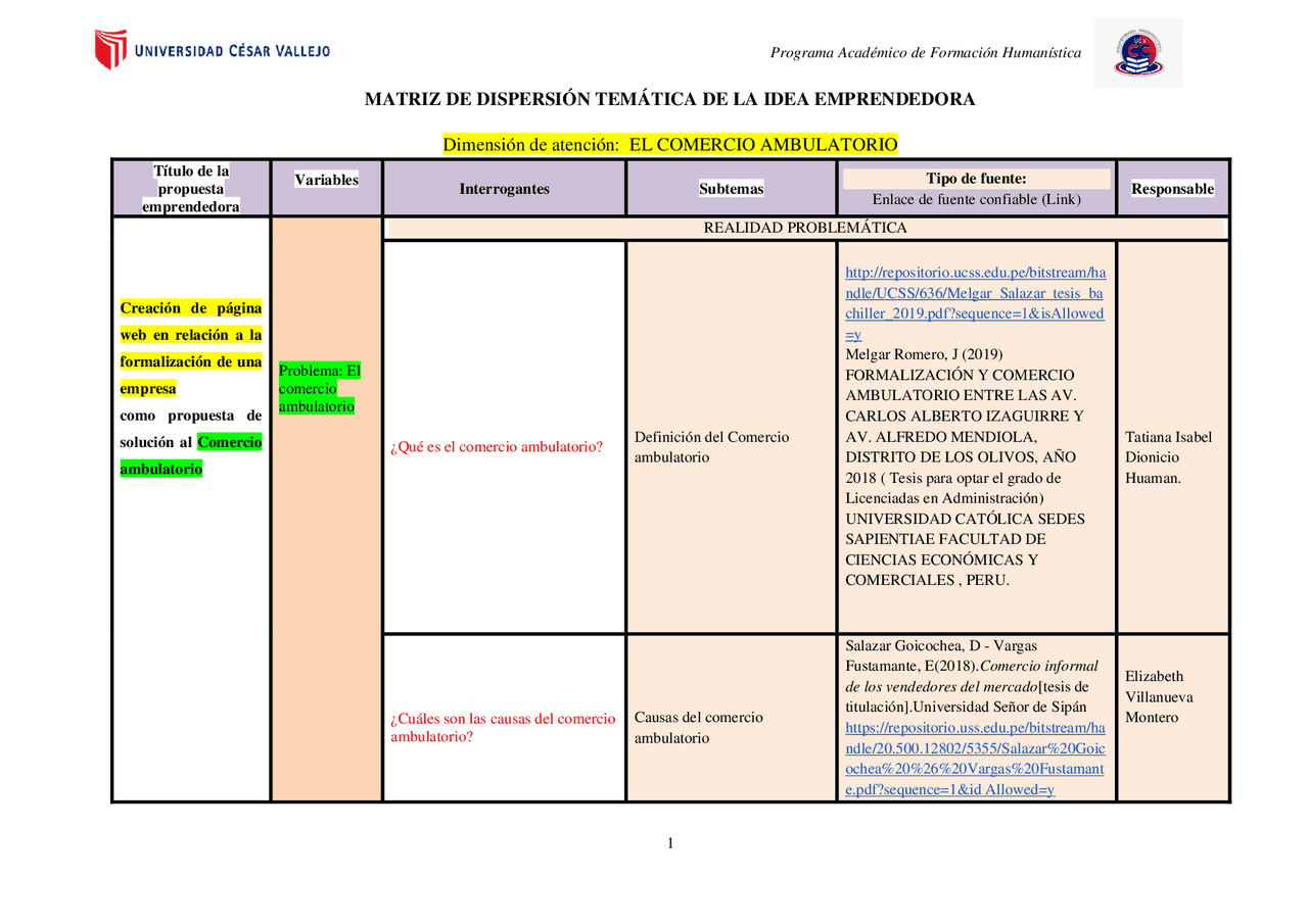 matriz de desarrollo | Monografías, Ensayos de Administración de ...
