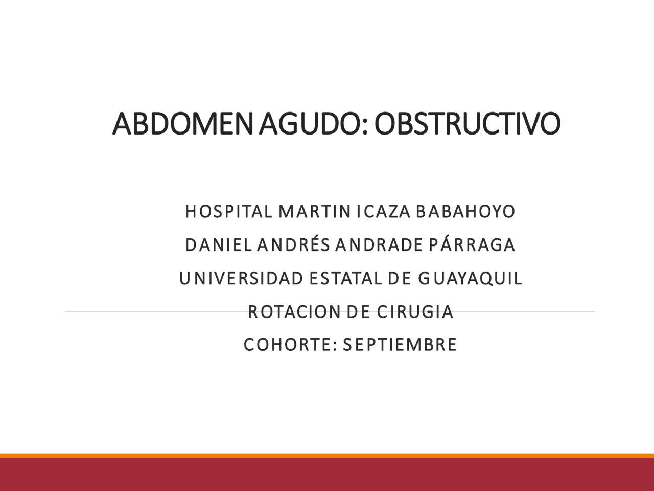 Obstrucciones intestinales: diagnóstico y tratamiento - Prof. Romero ...