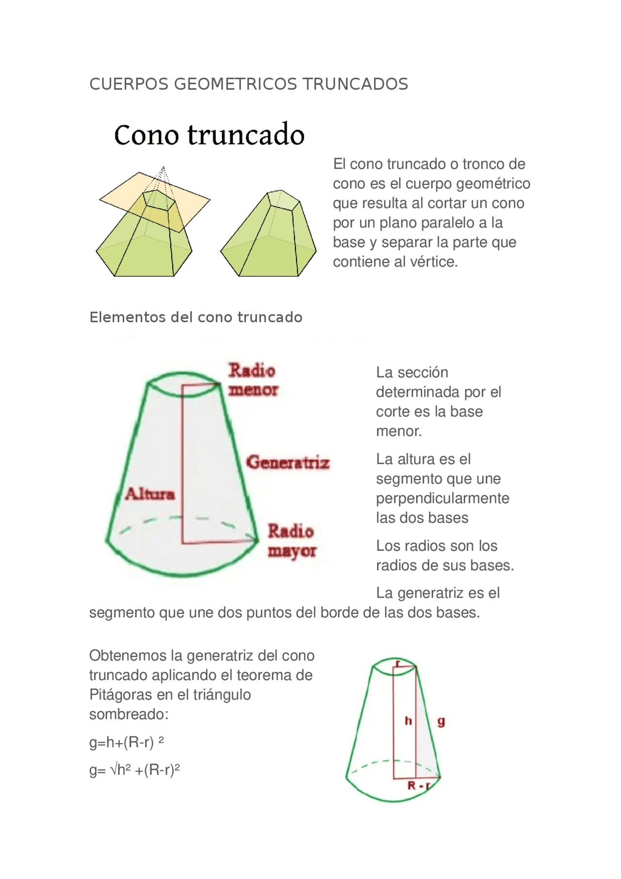 Cuerpos truncados básicos con características | Guías, Proyectos ...