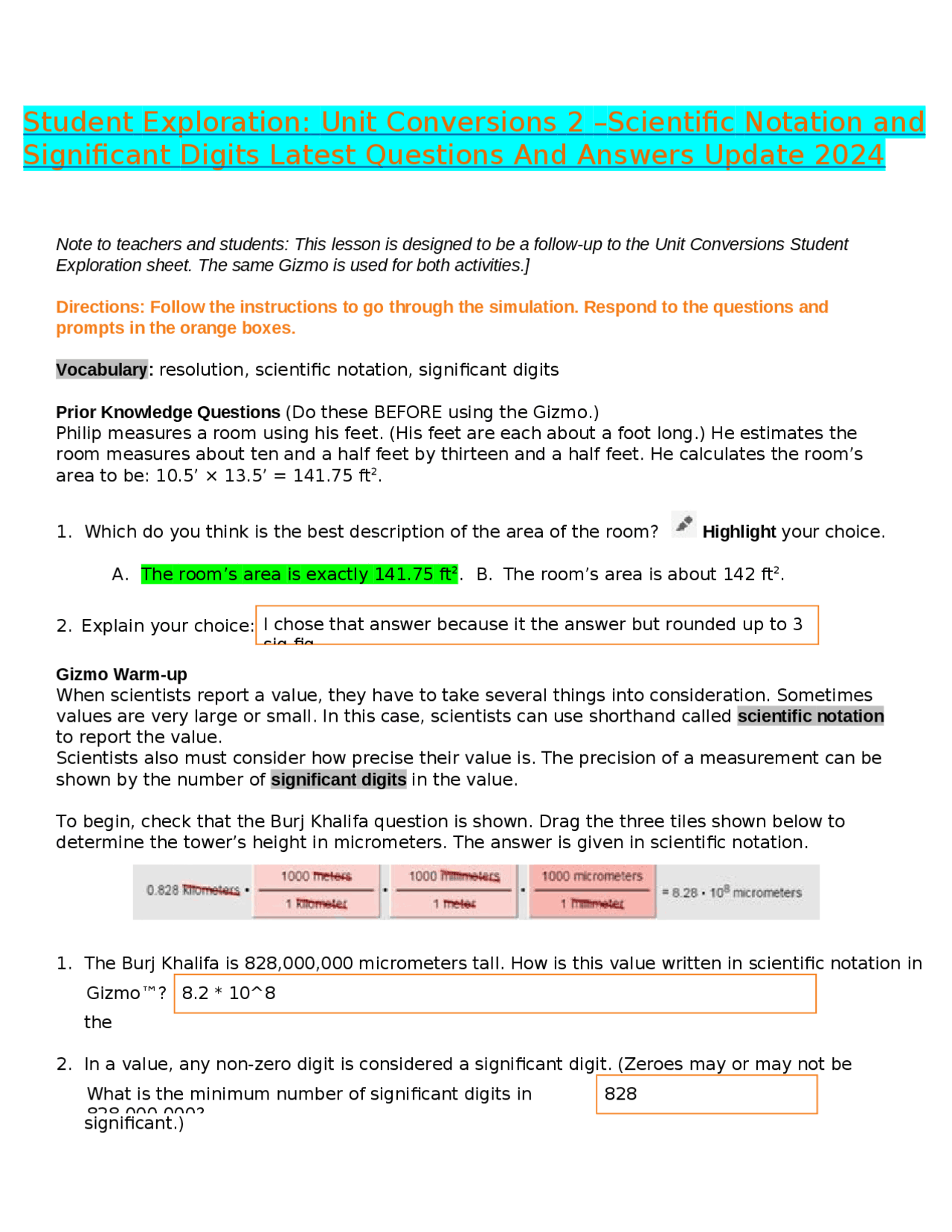 Understanding Scientific Notation and Significant Digits: A Student ...