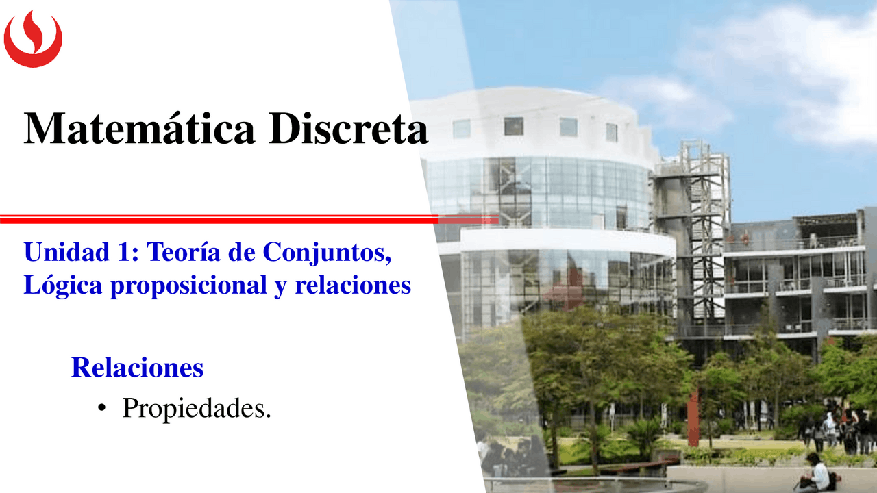 Relaciones - Propiedades | Apuntes de Matemática Discreta | Docsity