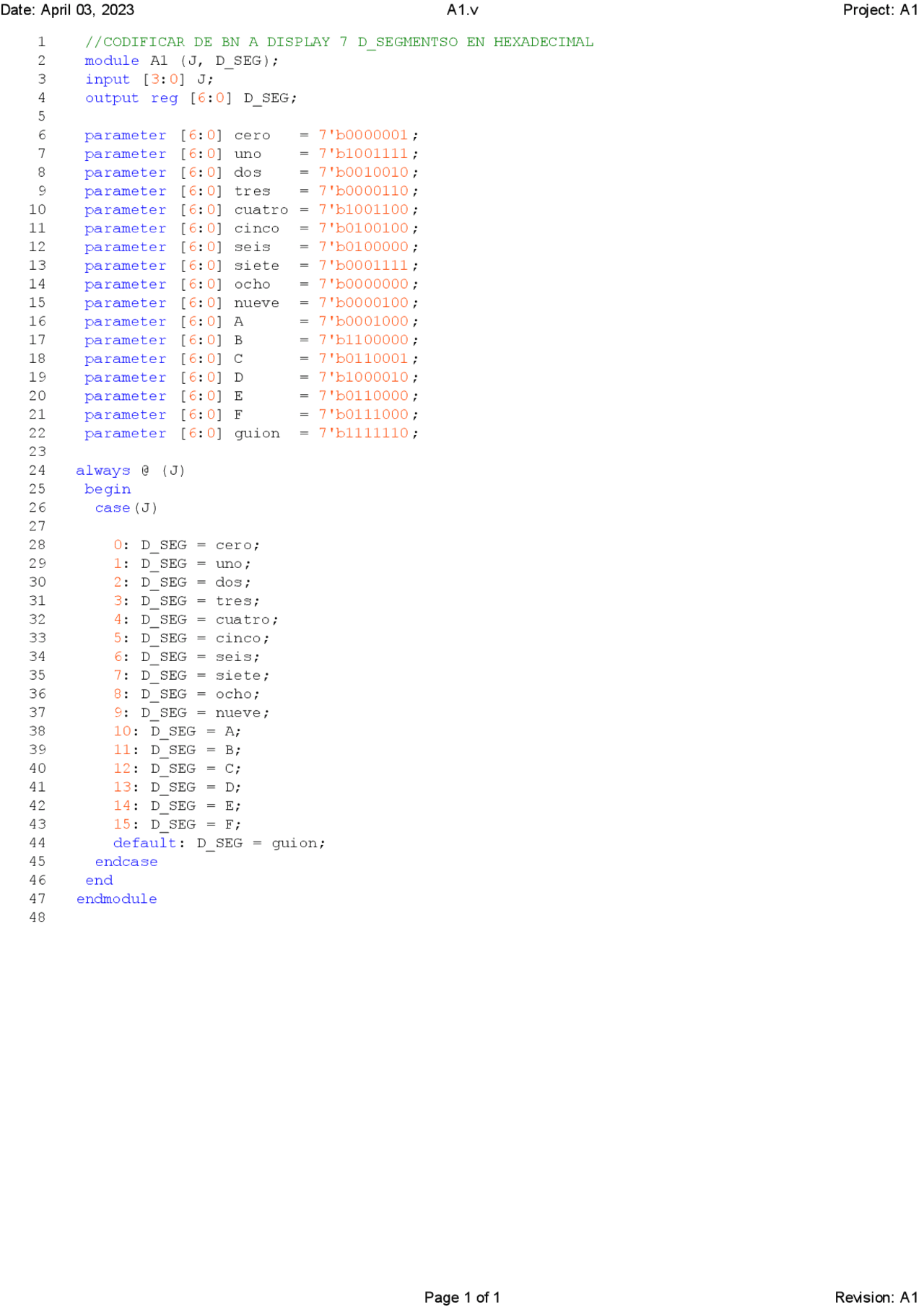 codigo en verilog sistemas digitales | Ejercicios de Electrónica ...
