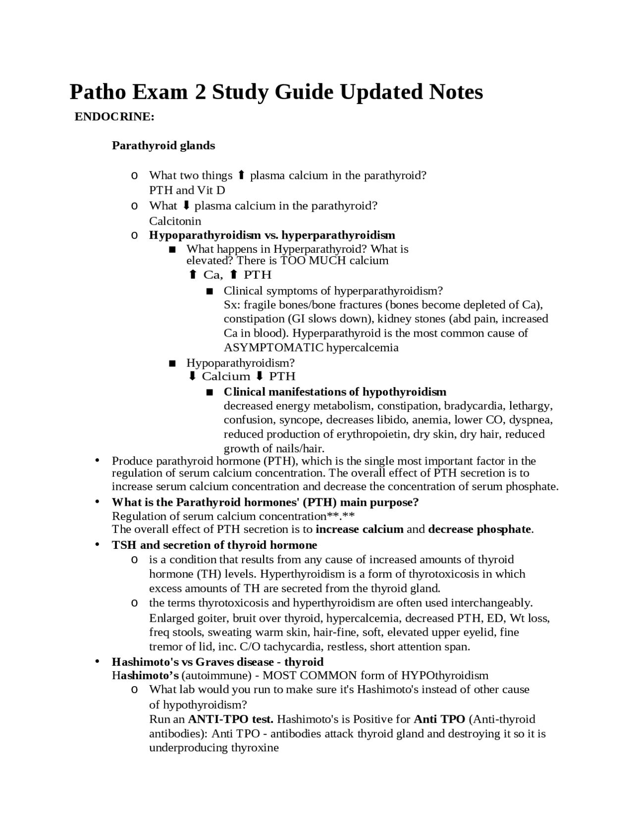Patho Exam 2 Study Guide Updated Notes | Study Guides, Projects ...