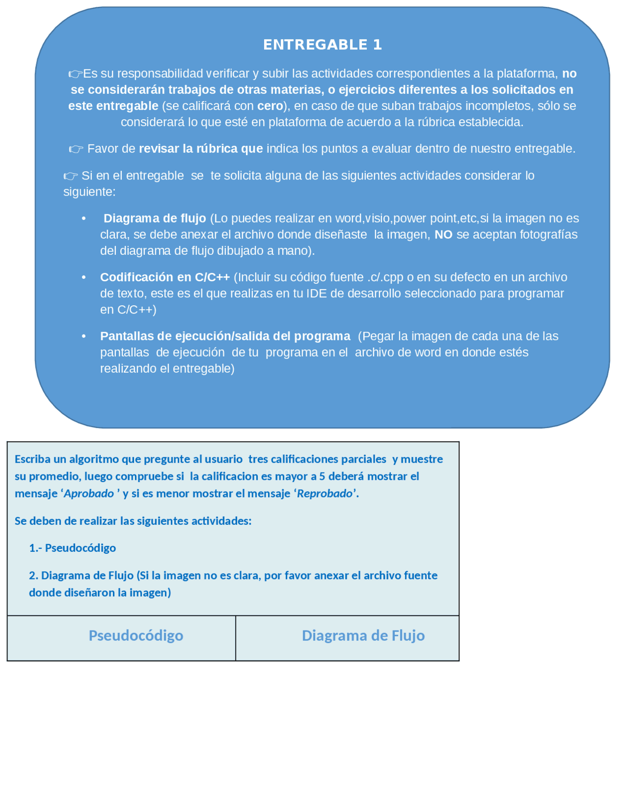 ENTREGABLE 1 PROGRAMACION | Ejercicios de Fundamentos de la Informática | Docsity