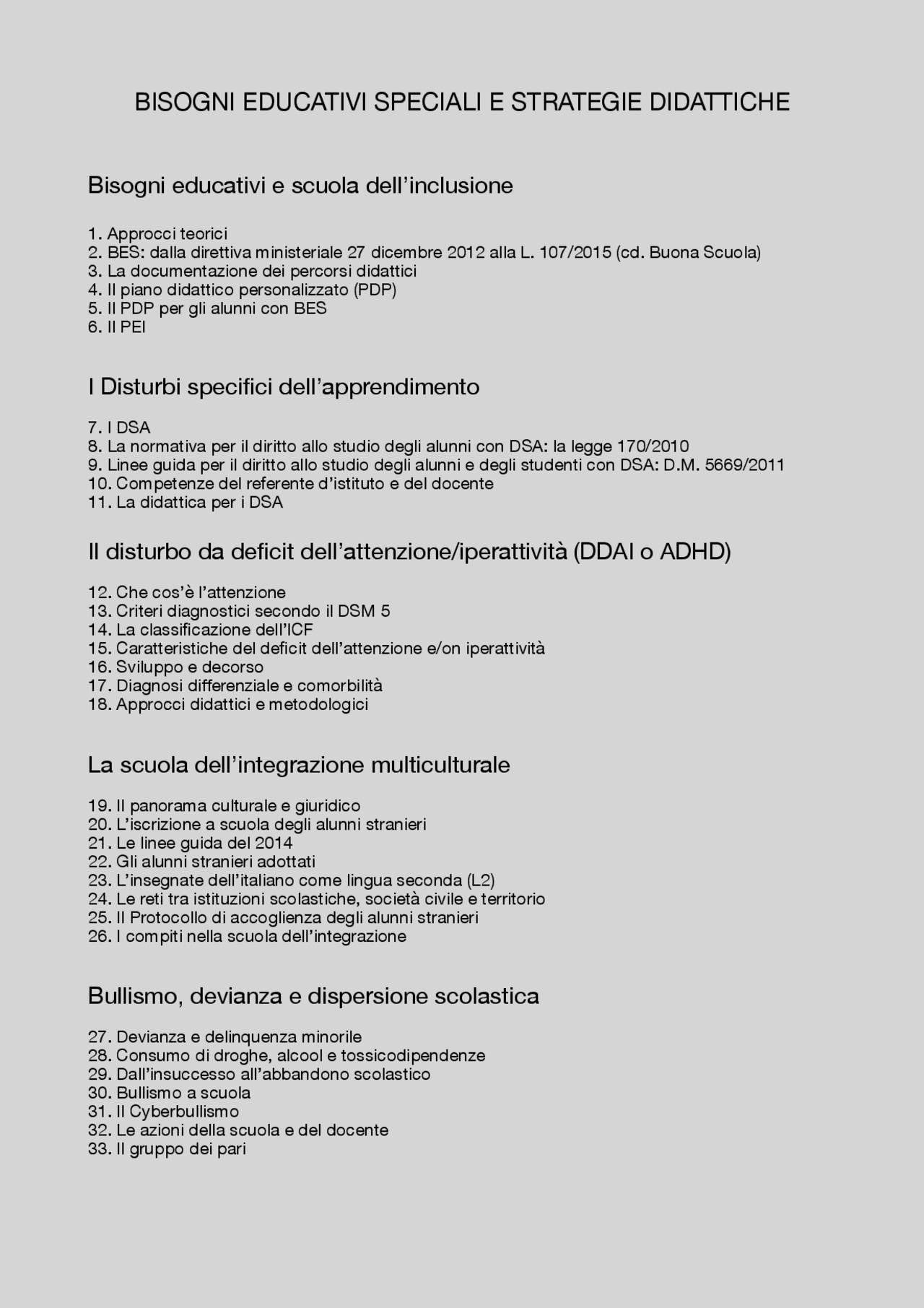 Sezione III: BES e DSA | Schemi e mappe concettuali di TFA Sostegno | Docsity