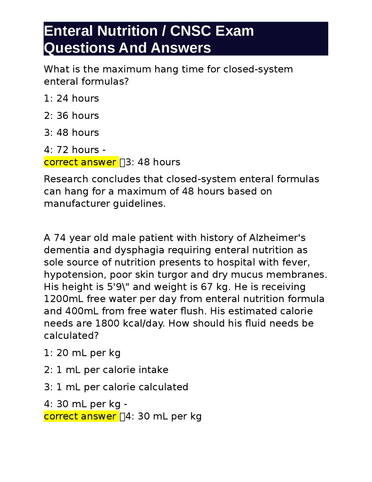 Enteral Nutrition and Tube Feedings in Pregnancy and Critically Ill ...