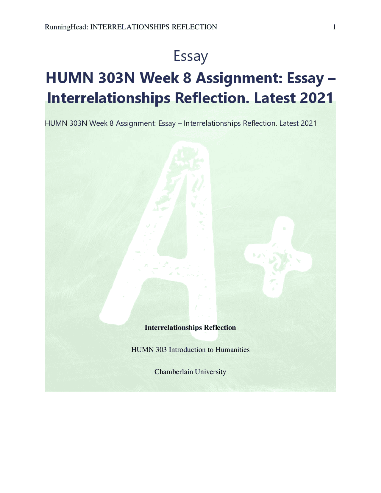 Interrelationships Reflection: An Analysis of Echo of Scream by David ...