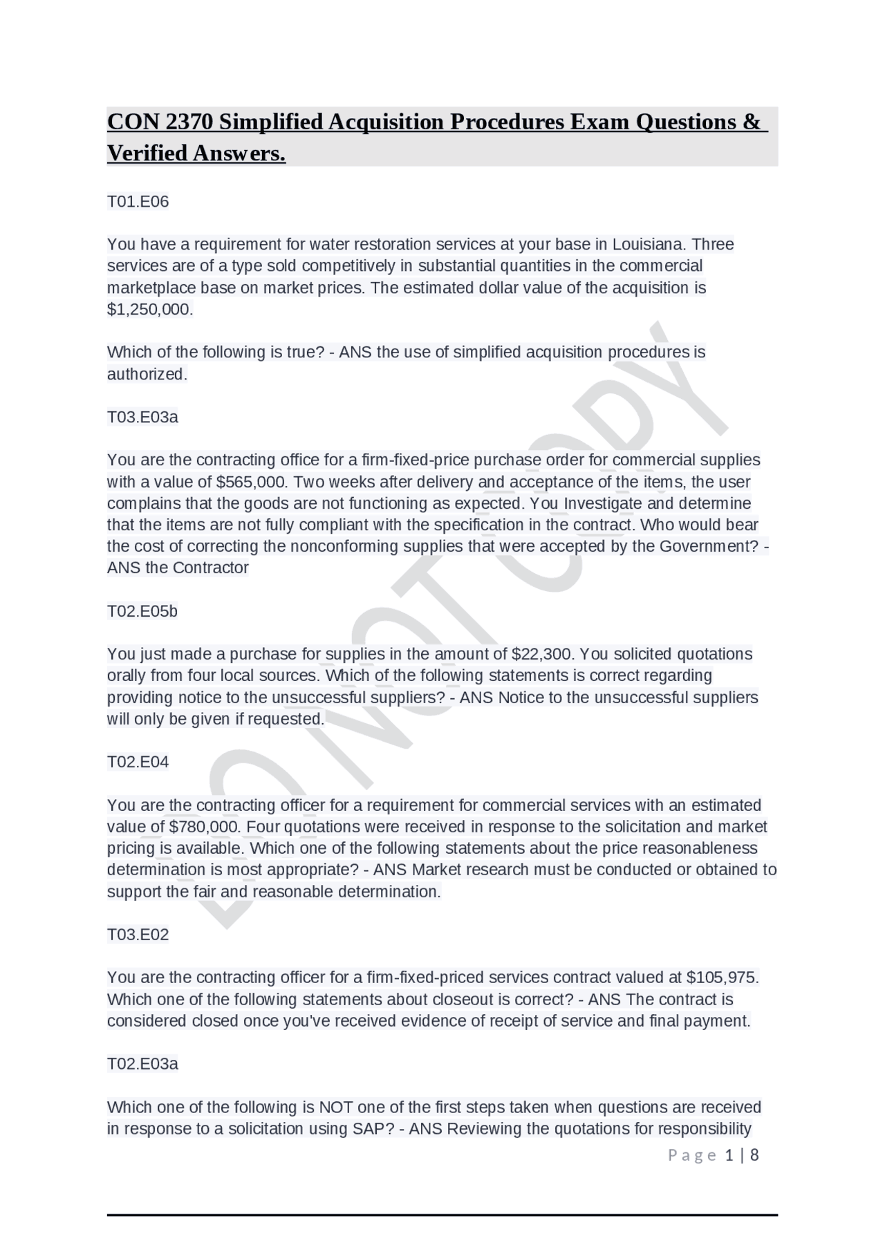 Guidelines for Simplified Acquisition Procedures in Government ...